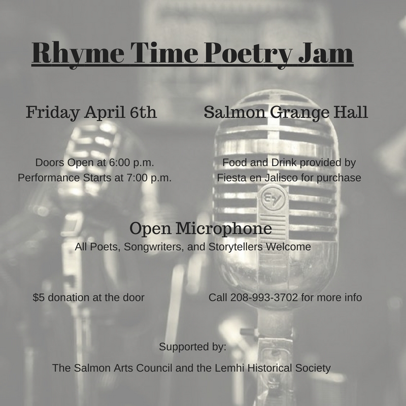 Friday Night – April 6th – Poetry Jam at the Salmon Grange | Lemhi ...